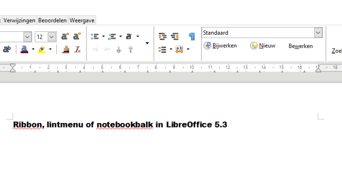 Lint-menu (ribbon uit Microsoft Office) aanzetten in LibreOffice ...