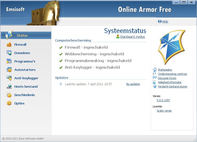Online Armor Free 5.0.0.1097 | GratisSoftware.nl Downloads